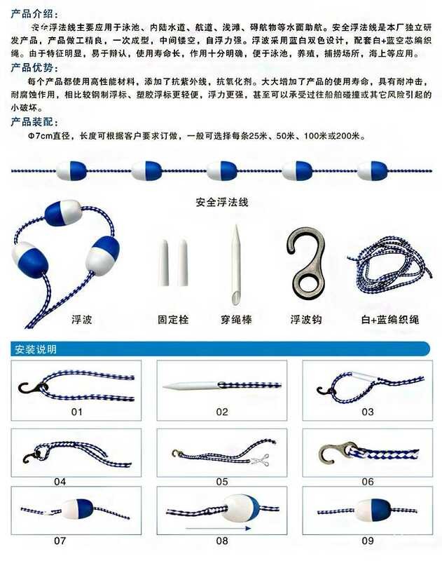 Swimming Pool Lane Line Float Line Separation Line Float Ball ...