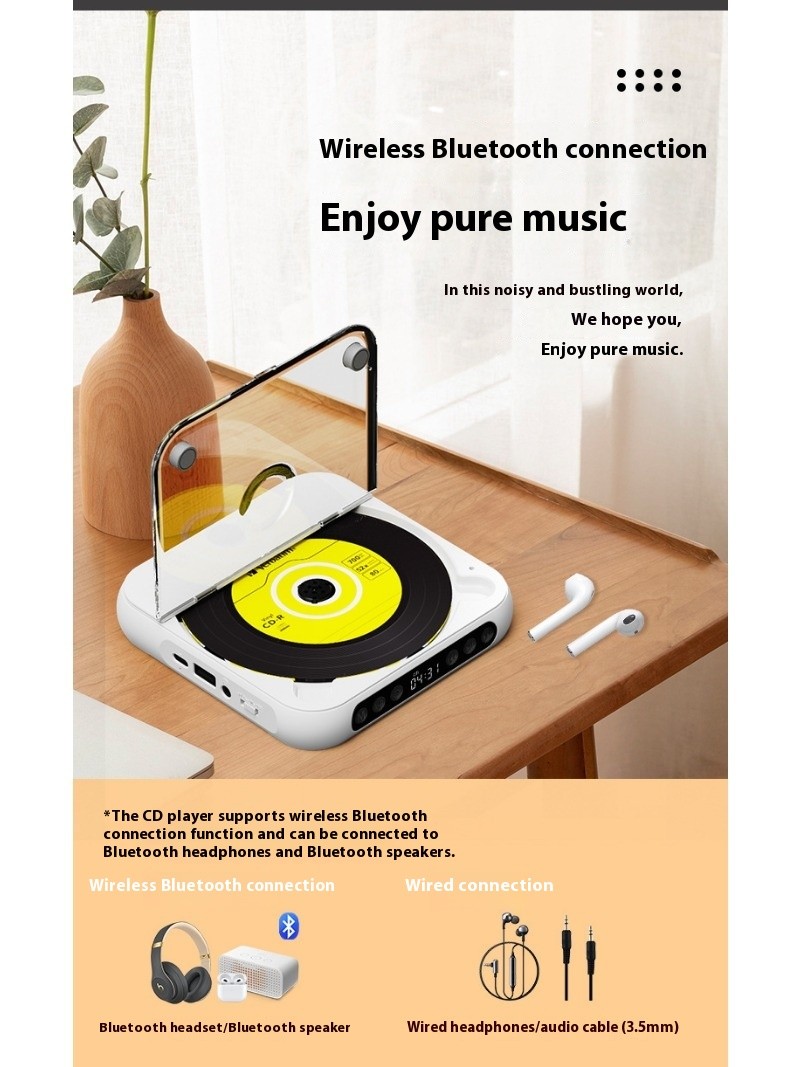 Music Album CD Player Bluetooth Portable Walkman Student English Mini ...