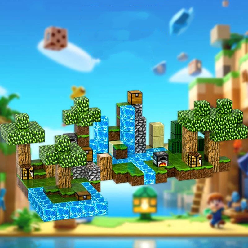 Minecraft MC Magnetic Building Blocks Children Educational DIY Toy ...