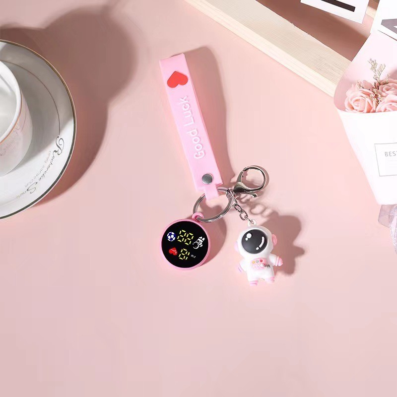 Electronic watch, keychain LED pendant watch, love astronaut doll small ...