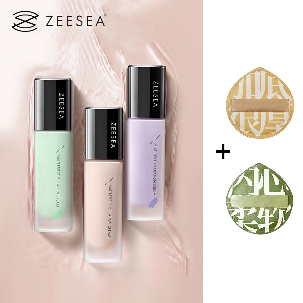 [ Gift 2 Pcs Puff ] ZEESEA Primer Makeup Base Blur Pore Color Corrector Moisturizing Brightening ...