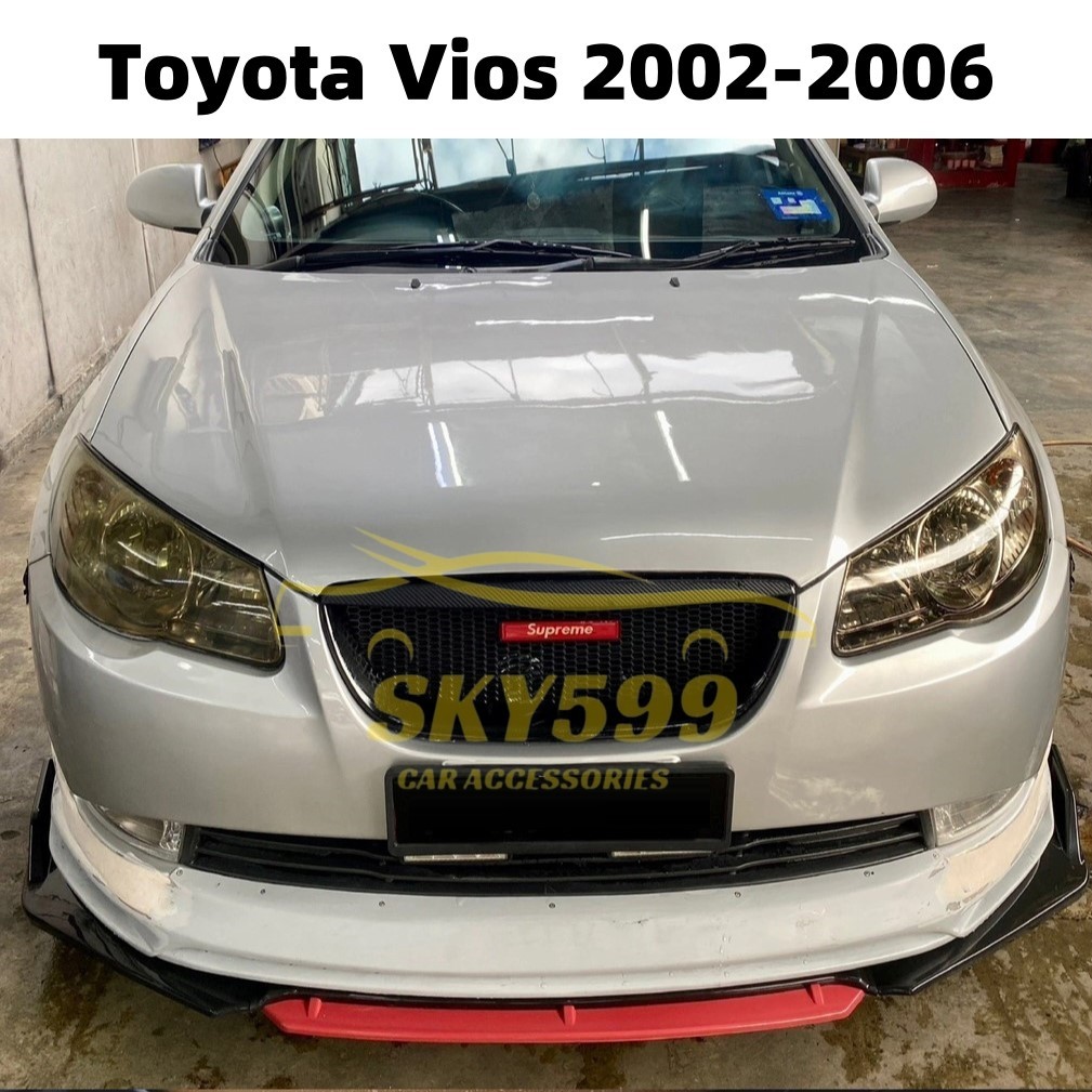 Toyota Vios 2002-2012 Front Bumper Diffuser Lip Wrap Angle Splitters ...