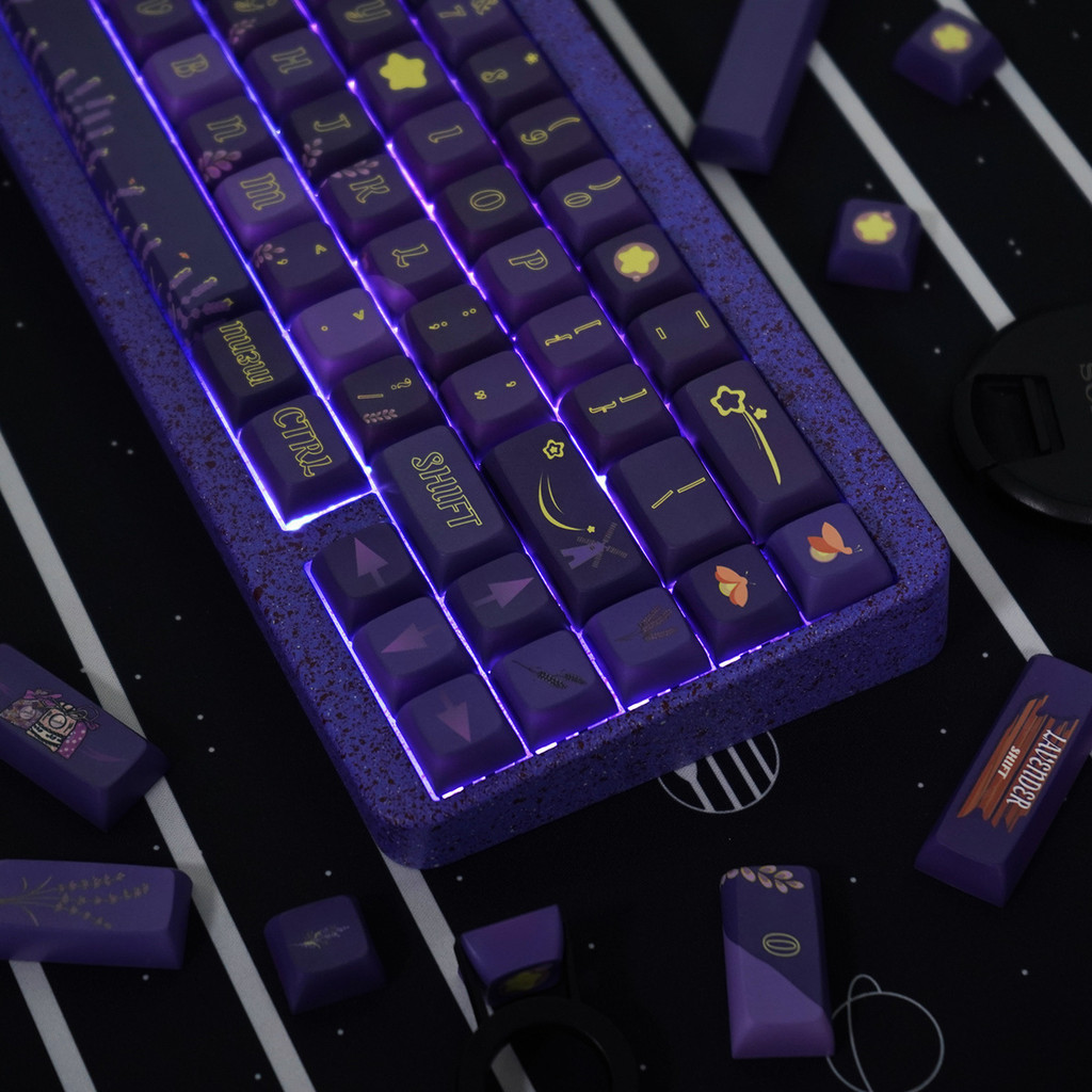 Lavender Purple Keycap XDA Profile PBT Five-side Dye Sublimation ...