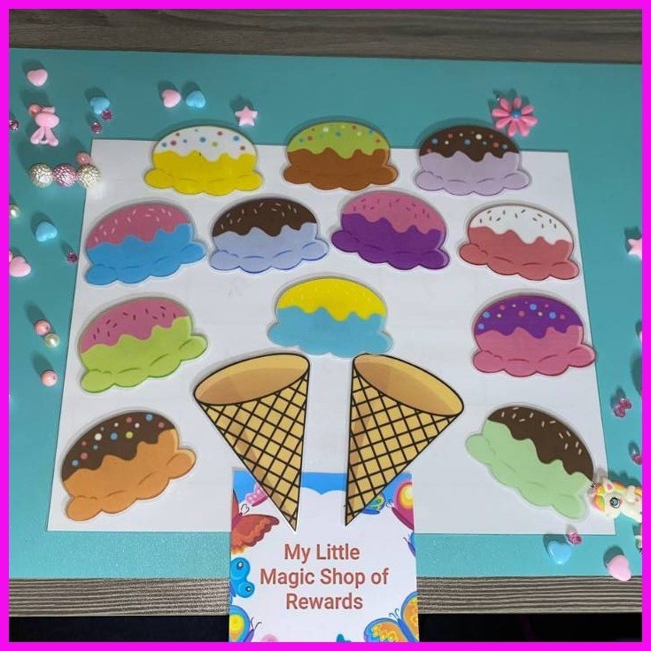 ∆ ESL Reward - Ice cream Reward (MAGNETIC OR VELCRO) | Shopee Philippines