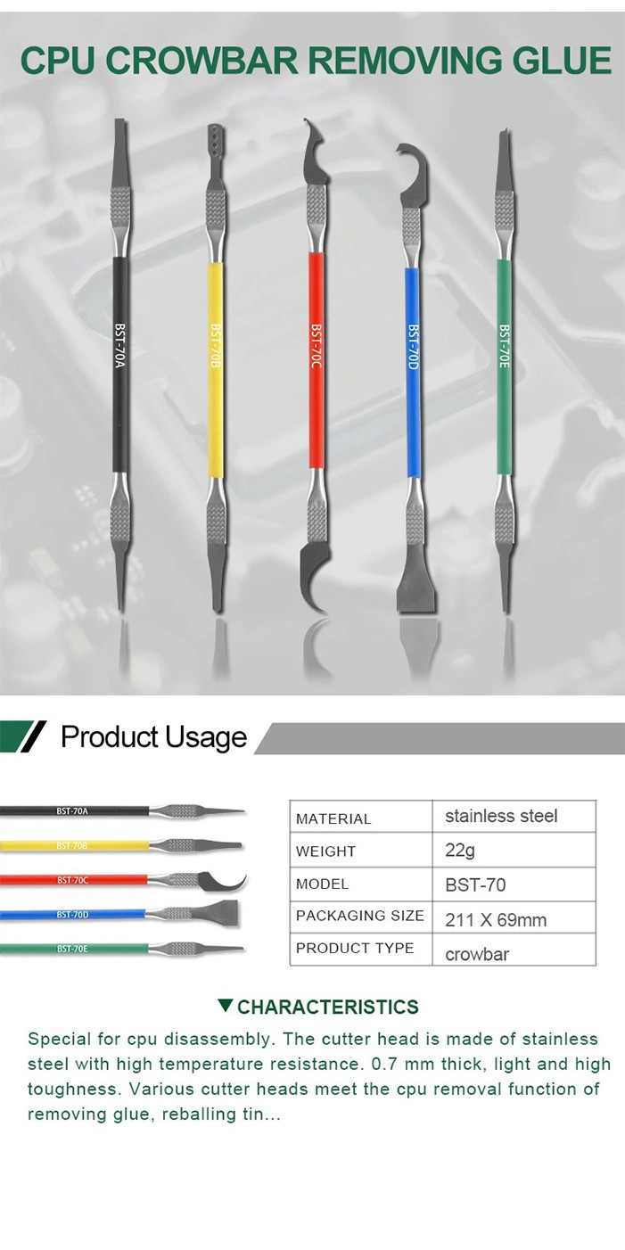 BEST CPU NAND Removal Graver Blade Glue Cleaning Pry Knife Phone Repair ...