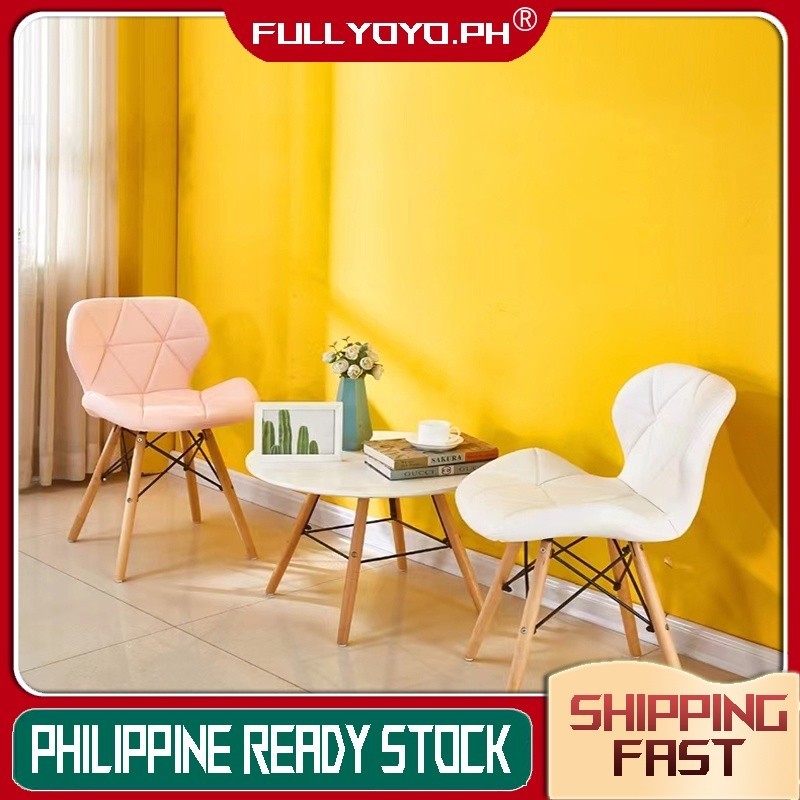 COD Nordic Chair Upuan Office chair with Plastic/Leather Dining Chair ...