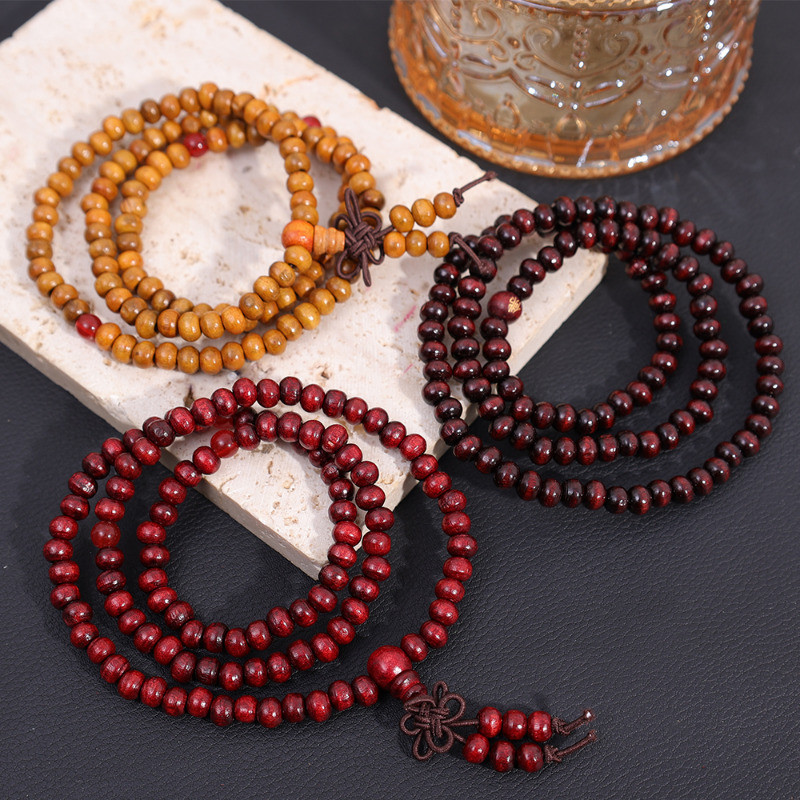 6mm Natural Sandalwood Buddhist Beads Bracelets - Maple Wood Beaded ...