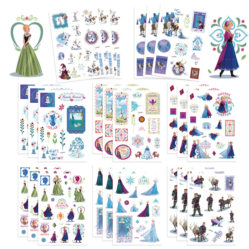 8 Designs Disney Frozen & Toy Story Face Swap Stickers - Official ...