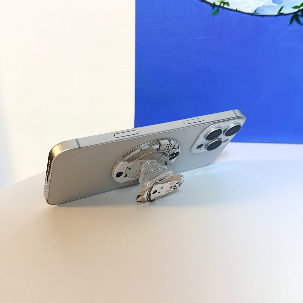 Magnetic Attraction Oval Round Shape Phone Holder Colorful Cartoon Blue ...