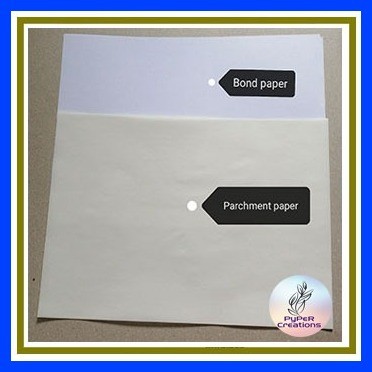 ♟ 100pcs Parchment A4/Short/Long bond paper Size Light Cream color for ...