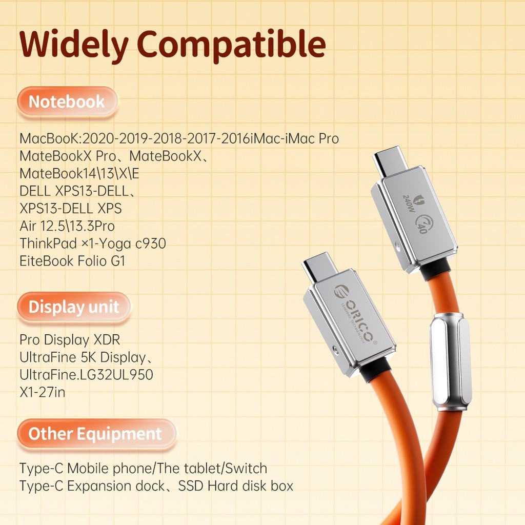 ORICO USB4 Data Wire Type-C Data Line PD240W Full Function Fast ...