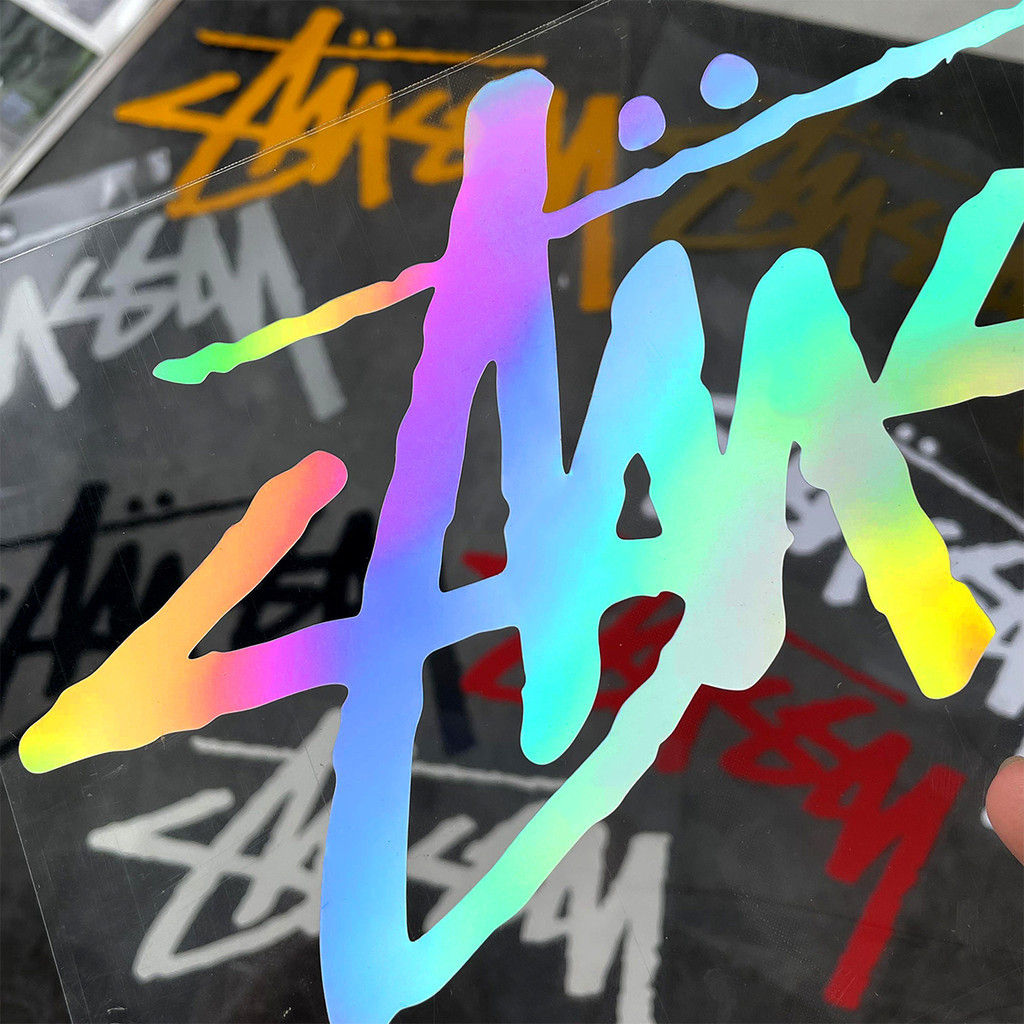 Stussy Logo Vinyl Sticker Reflective Car Window Body Decal | Shopee ...