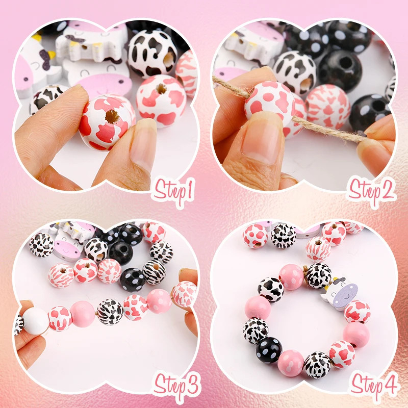 Colorful Various Style Wooden Round Beads Natural Handmade Polished ...