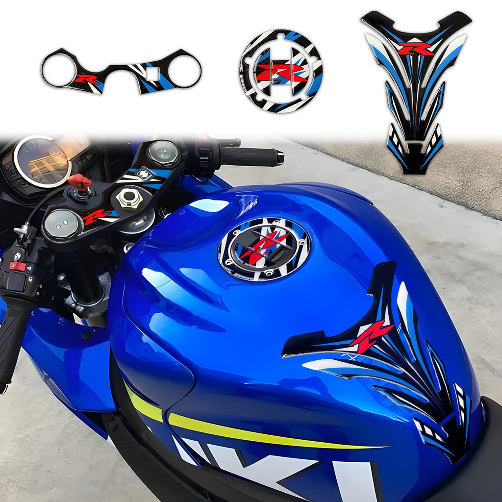 3D Motorcycle Fuel Tank Pad Fork Triple Tree Upper Clamp Protector ...