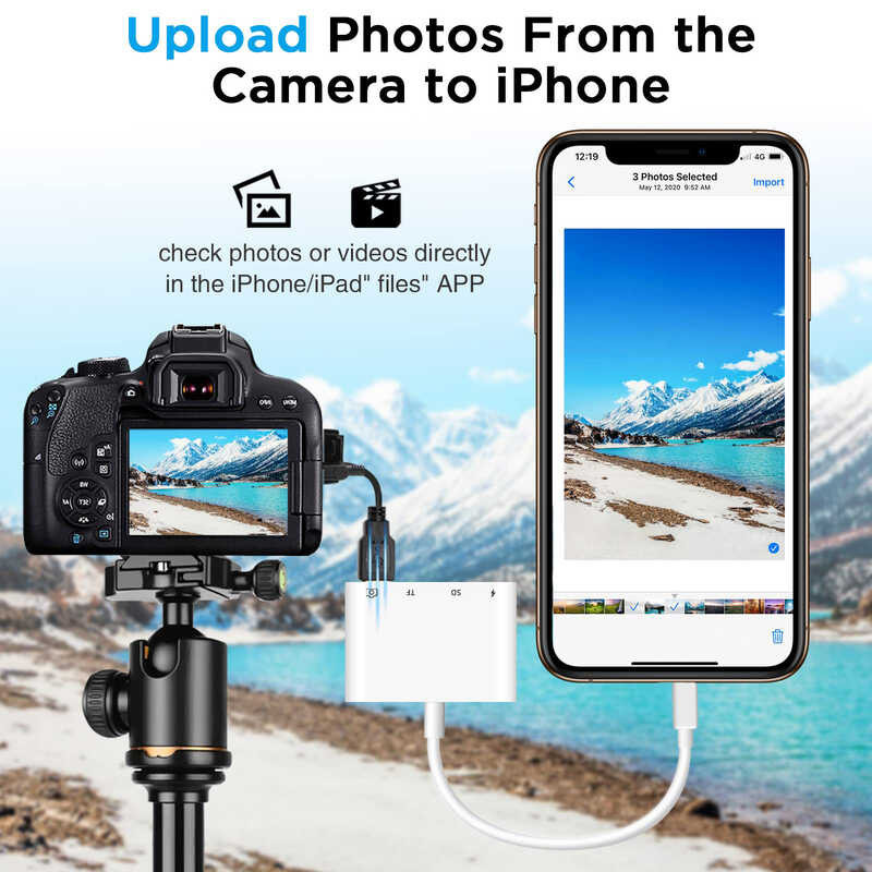 Xj 4In1 SD TF Memory Card OTG Adapter Para Sa Iphone 8- Upang SD TF ...