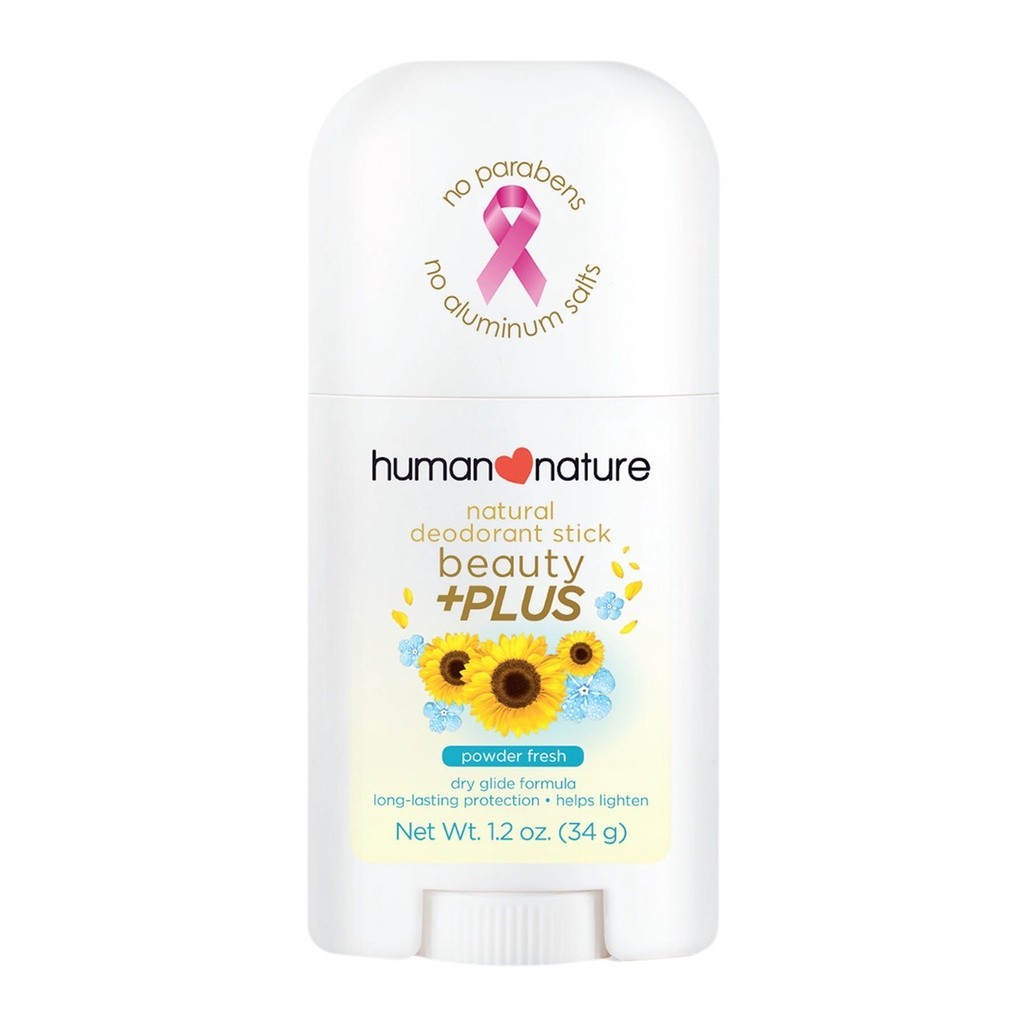 ۞ Human Nature Powder 34g Fresh Beauty +PLUS Natural Deodorant Stick ...