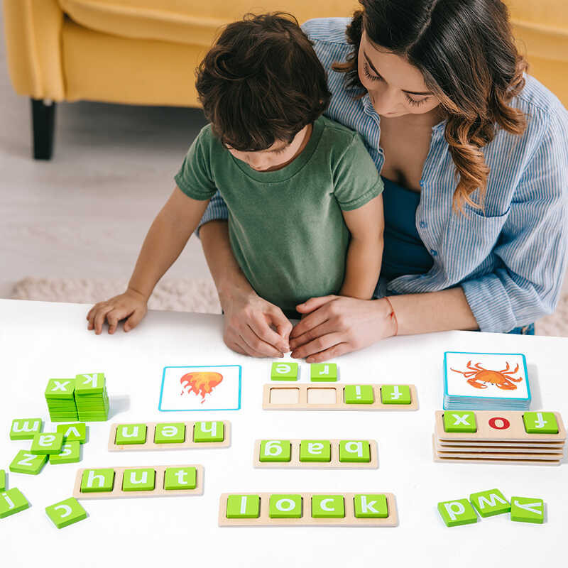 Learning Montessori Early Spell Word Letter Matching Puzzle Games Fine ...