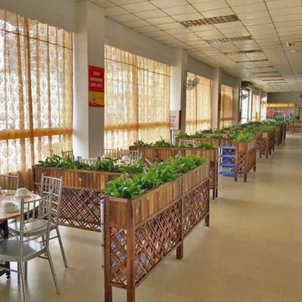 Partition Flower Stand Outdoor Carbonized Anticorrosive Wood Flower Box ...