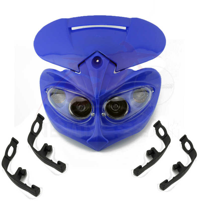 Dual Sports Motorcycle 12V 20W Headlight Universal Headlamp Mask Para ...