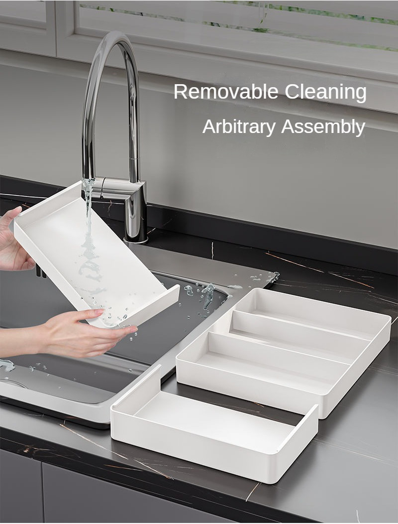 Plastic Kitchen Drawer Organizer Adjustable Drawer Organizer Practical ...
