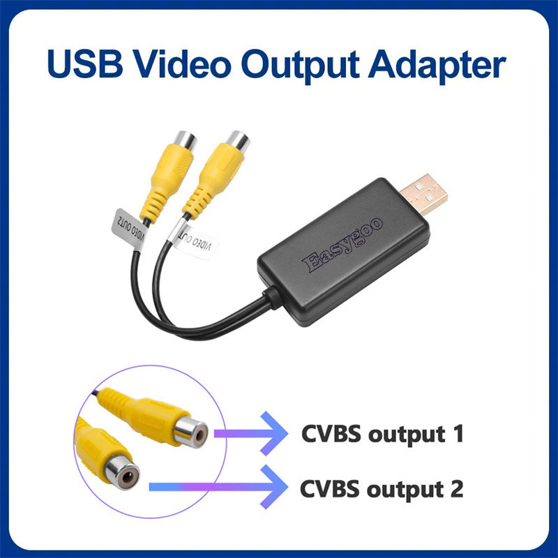 USB to Cvbs Video output Adapter to RCA interface Cable usb input 2 ...
