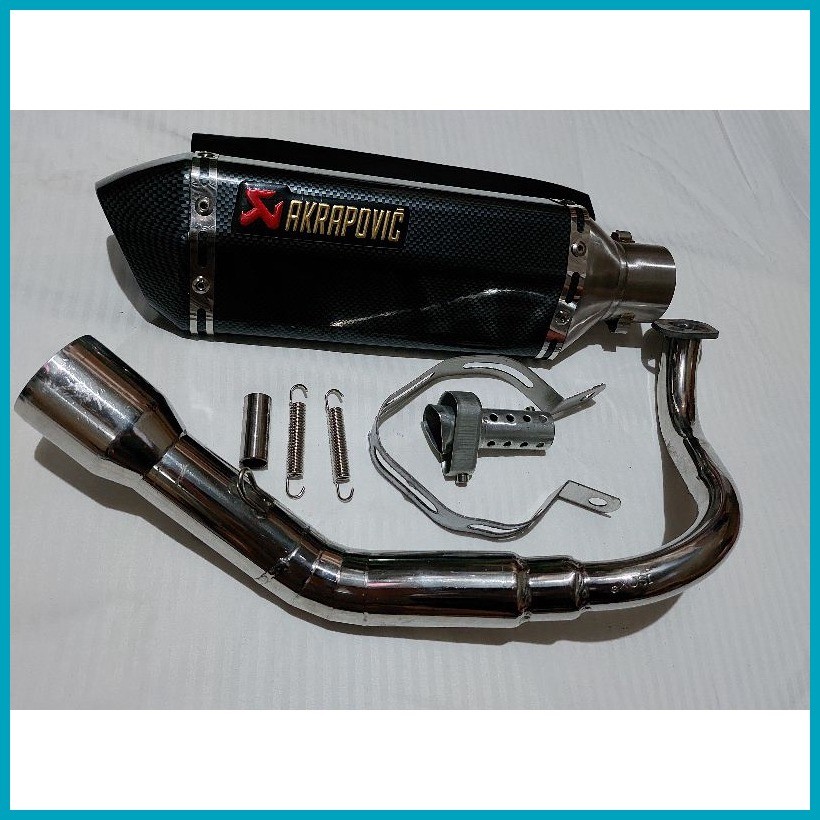 HONDA CLICK 125i / 150i AKRAPOVIC PIPE WITH SILENCER ( FULL SYSTEM EXHAUST) | Shopee Philippines
