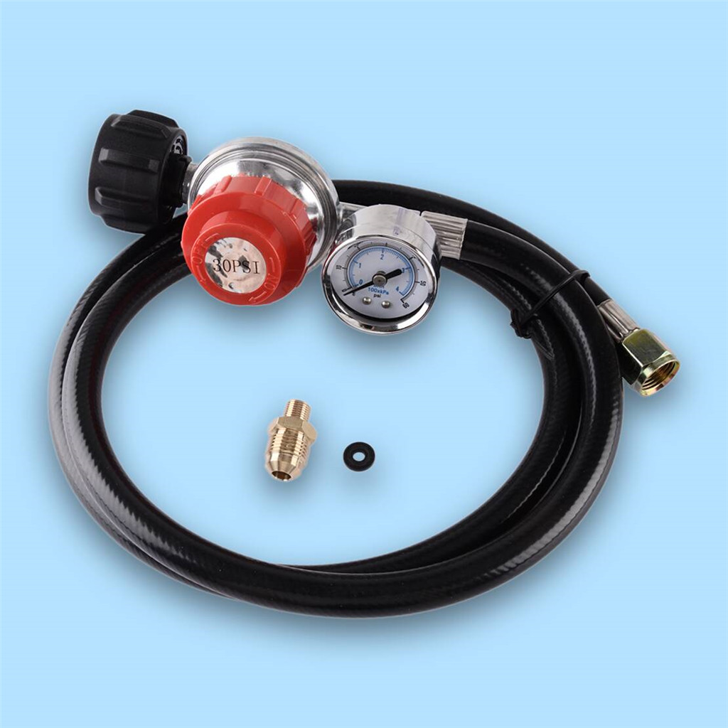 4FT 0-30 PSI BBQ Grill Adjustable High Pressure Propane Gas Regulator ...