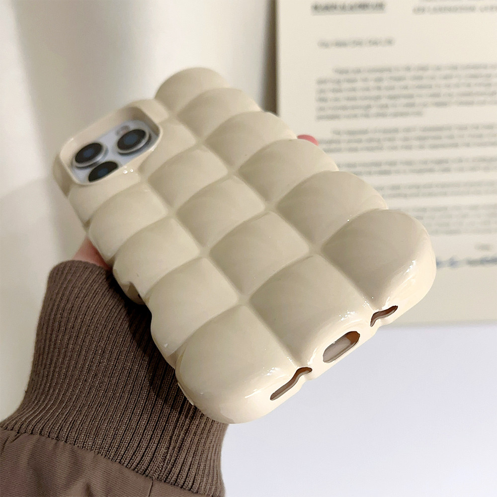 Fashion Macaron Color 3D Chocolate Block Lattice Phone Case for IPhone ...