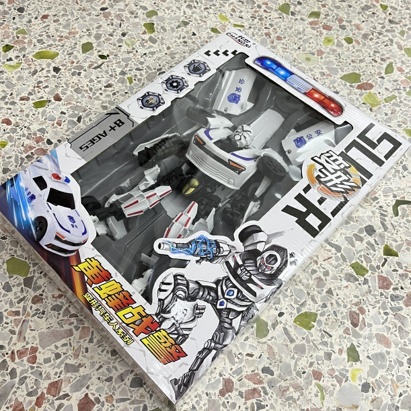 Internet Celebrity Large Deformation Police Car Robot Hand Office Suit ...