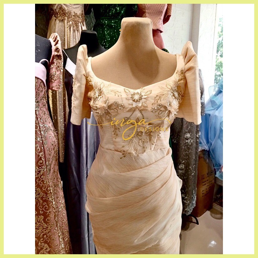 ∵ ∞ Modern Filipiniana Oath Taking / Graduation Attire Midi (NEW ...