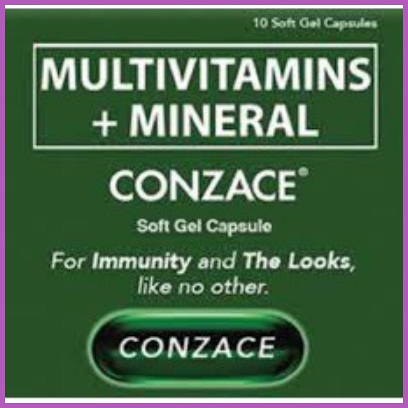 § ♟ ☬ Conzace Multivitamins + Mineral 10 Softgel Capsules | Shopee ...