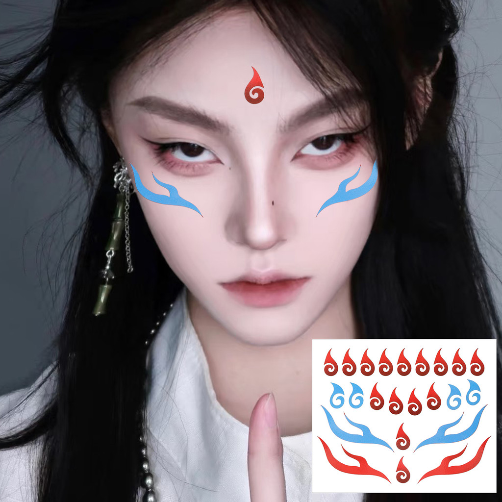 Temporary Cartoon Nezha Ao Bing Cosplay Stickers - Waterproof DIY ...