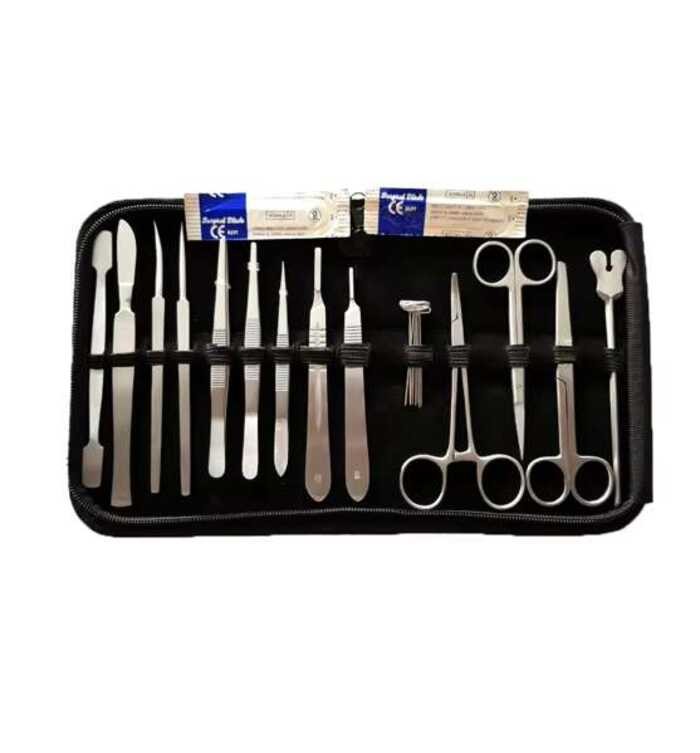 ANATOMY MEDICAL STUDENT DISSECTING DISSECTION KIT SET WITH SCALPEL KNIFE HANDLE BLADES | Shopee ...