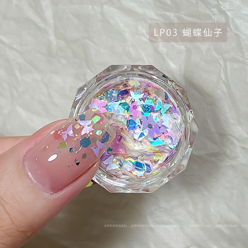 Nail glitter, internet celebrity, sparkling four-star star star, heart ...