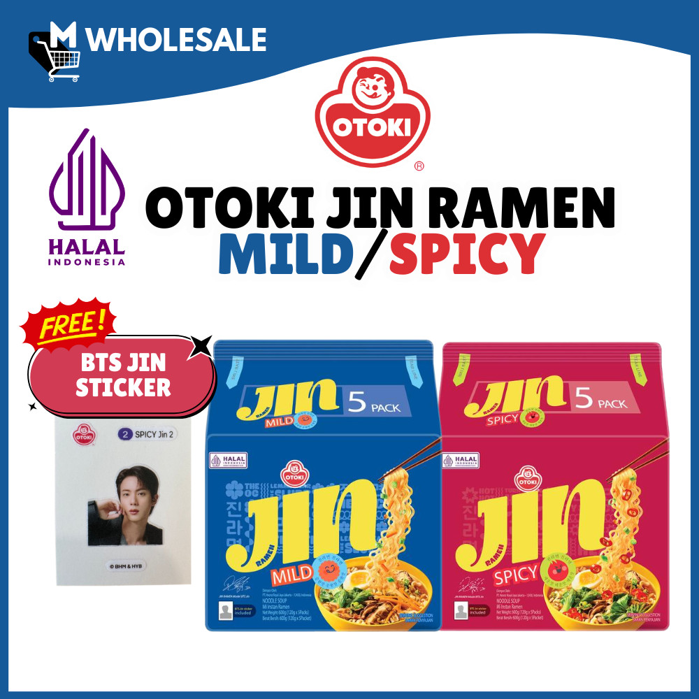 Halal Otoki Jin Ramen Mild/Spicy 5packs x 120g Instant Noodles | Shopee Philippines