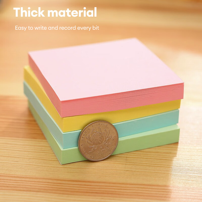 Deli 100Sheets Sticker Notes Notepads Memo Pad EA01303 Office School ...