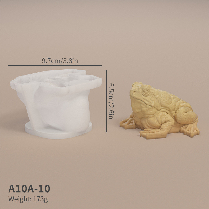 DIY Toad Silicone Mold Realistic Toad Figurine Plaster Mold Crystal ...