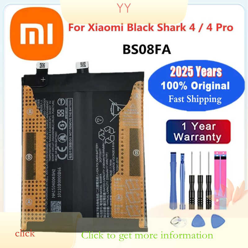 Years 2025 4500Mah Bs08fa Original Battery For Xiaomi Black Shark 4Pro ...