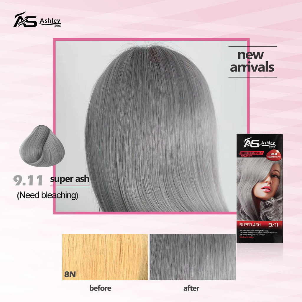 Ashley Bio-Keratin Hair Color Soft and Silky Fashion Color 60ml 2 in 1 ...