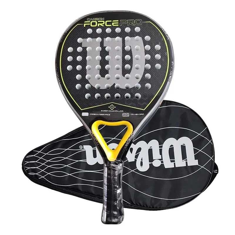 2024 New Professional Padel Paddle Tennis Racket Soft Face Carbon Fiber ...