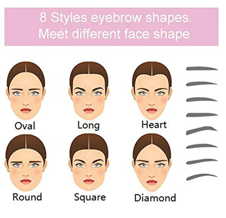 Mold Kit Modeling Aligner Models 8 in 1 Reusable Eyebrow Stencil Beauty ...