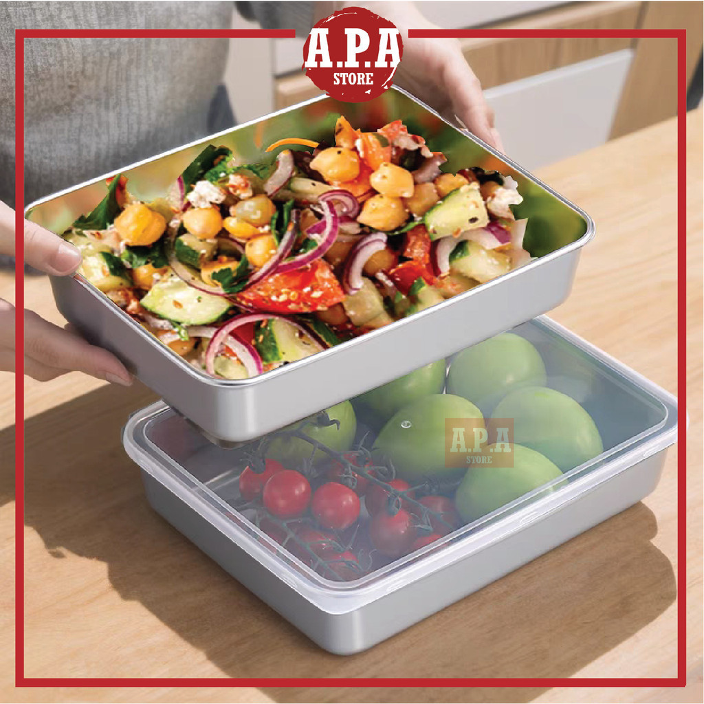 APA Stainless Steel Tray Food Buffet Pan Bekas Lauk Makanan Oven ...