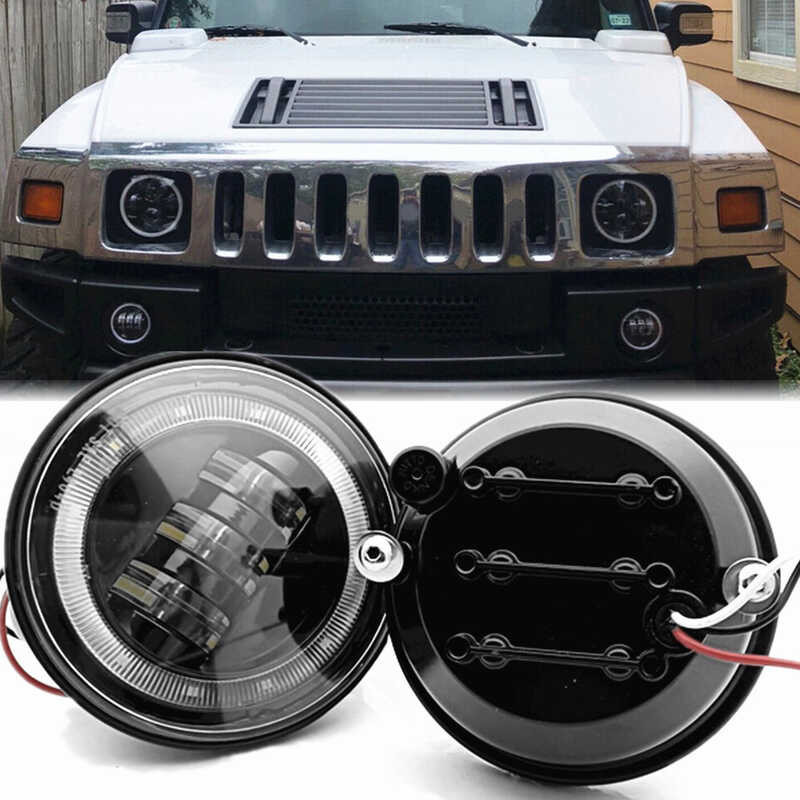 2pc Led Light For Hummer H2 2003-2009 Car Front Paing Fog Lamp With ...
