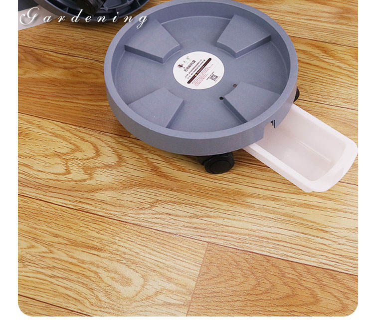Tempered Water Receiving Box Movable Flower Pot Base Tray With Wheels ...