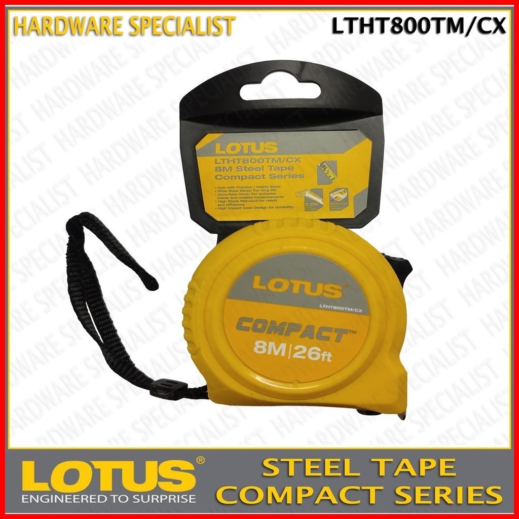 ☪ Lotus Steel Measuring Tape Compact Series Original Authentic | Shopee ...