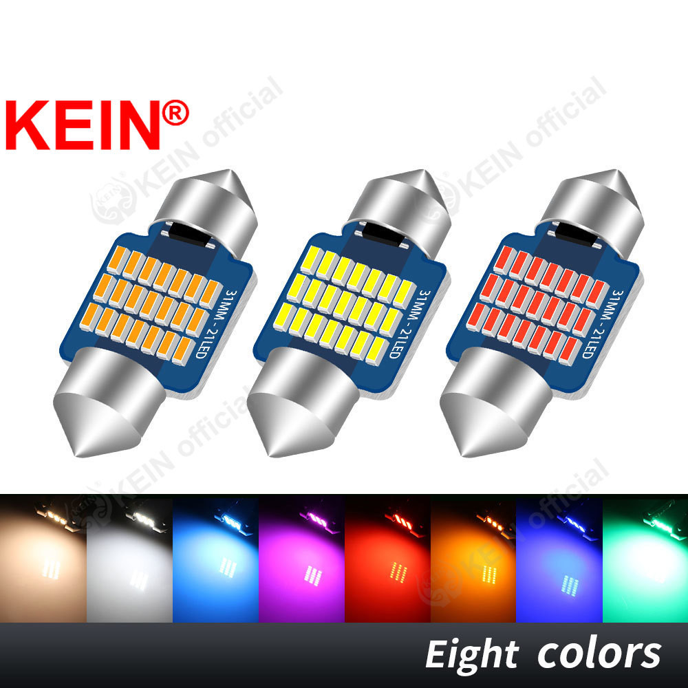KEIN 2PCS 8Color Festoon Led 31mm 3014 Car LED Read Light Festoon Interior Panel Light Dome Lamp ...