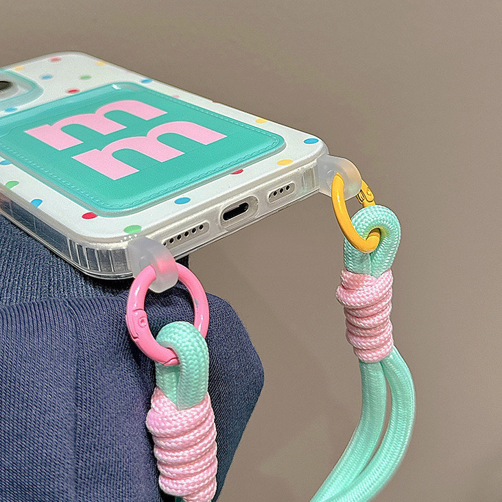 Mint Green Fun 3D M&M Beans Biscuit Card Bag Suitable for IPhone 16 ...