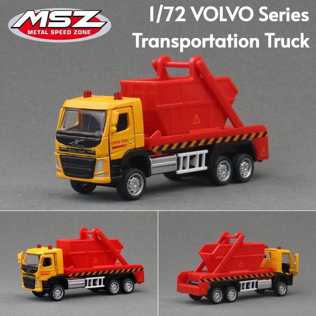 Caipo 1:72 Volvo Engineering Truck Fire Truck Alloy Car Model Children ...