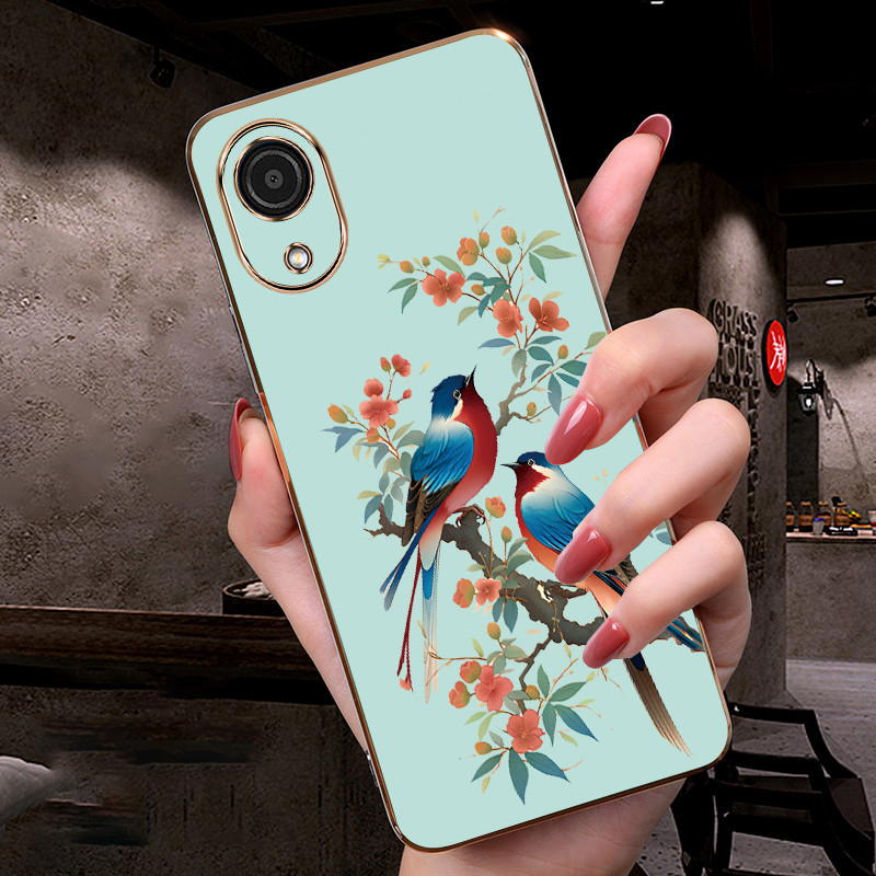 Case For OPPO A17K phone case with bird pattern 2025 new bracelet ...