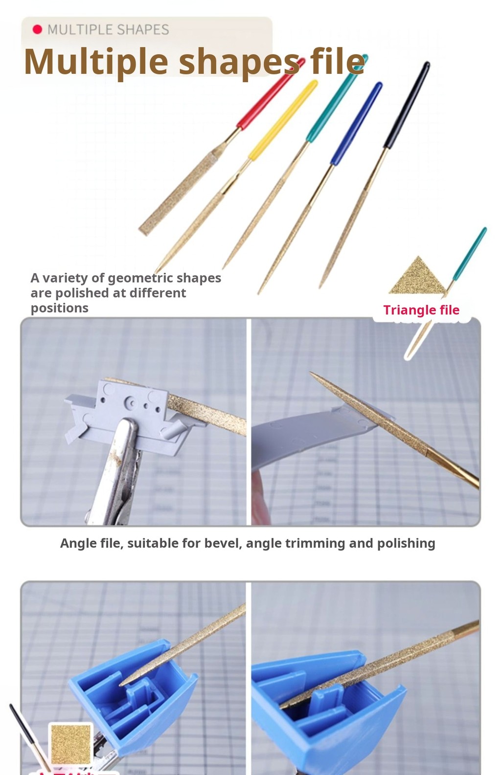Cylindrical Carborundum Grinding File Kit for Gundam Gunpla Military ...